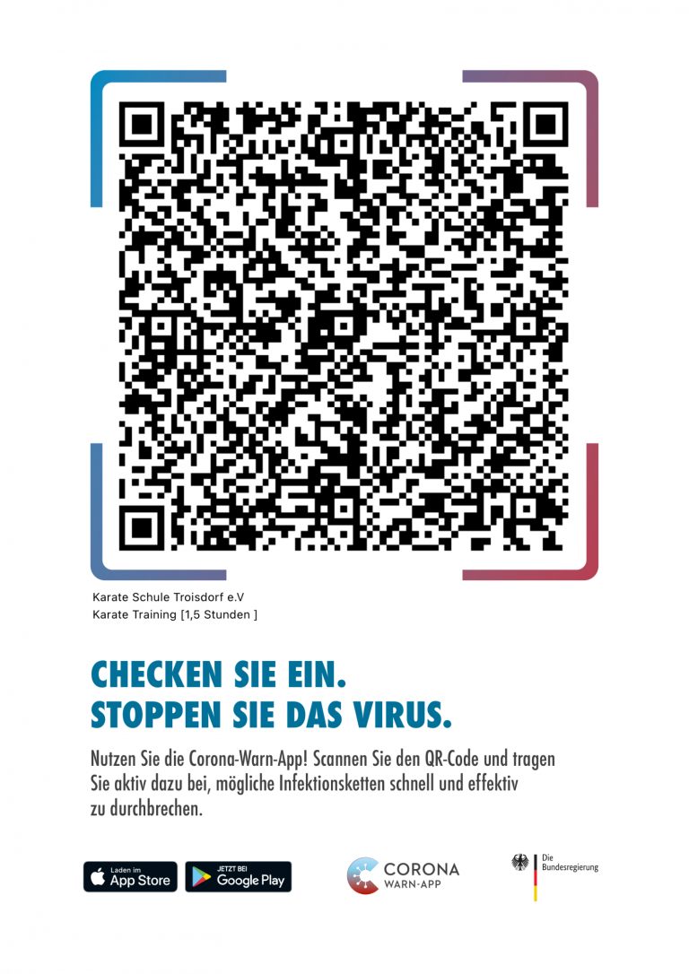 Corona-QR-Code | KARATE SCHULE TROISDORF e.V.
